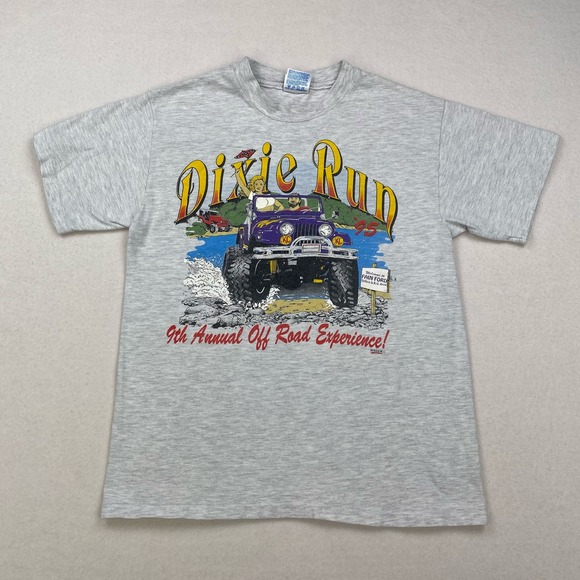 Hanes | Shirts | Vintage Dixie Run T Shirt Size Medium Grey Off Roading ...